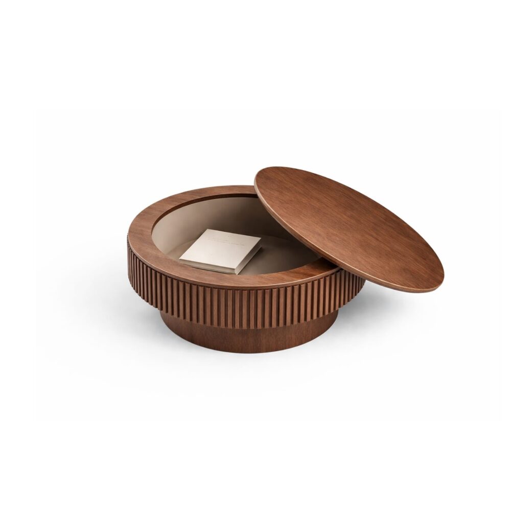 VANWOOD Arcus Fluted Storage Coffee Table - AETHERCORE